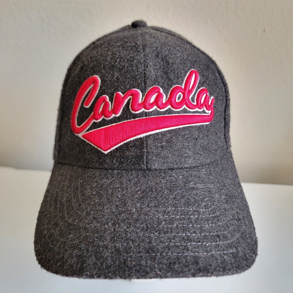 Canadian Olympic Hat Cap Adjustable Wool Blend Gray R… - Gem